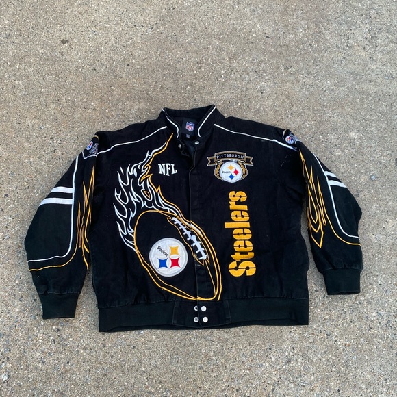 NFL | Jackets & Coats | Vintage Pittsburgh Steelers Nfl Jacket Nascar ...